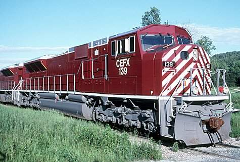 Roster shot of CEFX SD90 #139 while stopped at Mt Holly, Vermont for a - cre...: The GreatRails ...