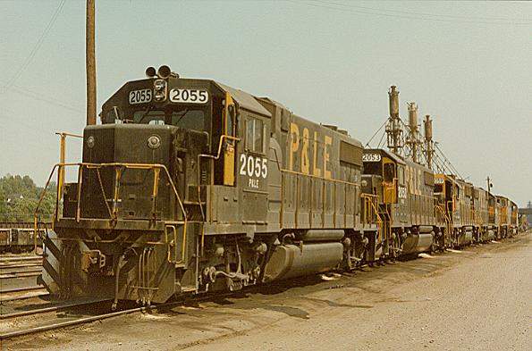 P&LE GP38-2's #2055,2053,2059 at Gateway Yd, Youngstown, OH.: The GreatRails North American ...