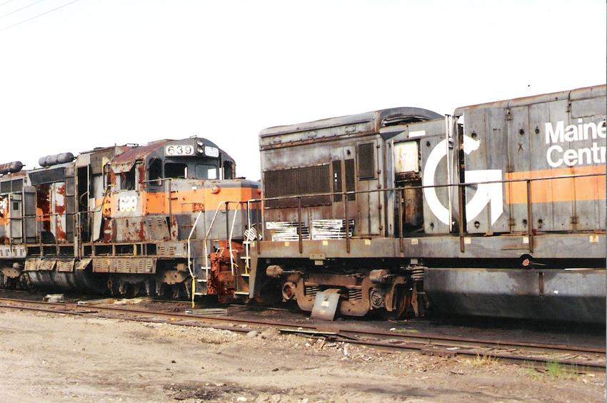 MEC #281 and ST #639 at Waterville: The GreatRails North American Railroad Photo Archive