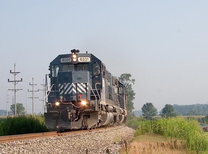 HLCX 6331 is at the point of CSX train Q573. New Farmington, IN.: The GreatRails North American ...