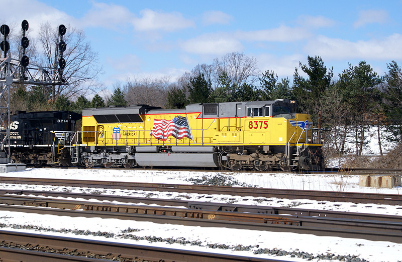 UP 8375 on the Norfolk Southern Chicago Line: The GreatRails North American Railroad Photo Archive
