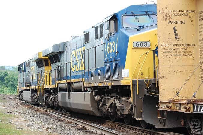 CSX 603 behind 5014: The GreatRails North American Railroad Photo Archive