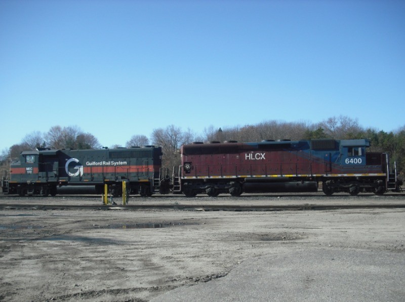 MEC#512 & HLCX#6400 11-18-09 Rigby: The GreatRails North American Railroad Photo Archive