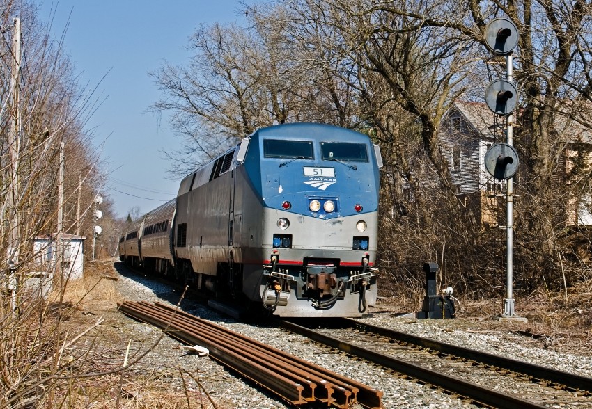 Amtrak 57 North Walpole 3/18/12: The GreatRails North American Railroad Photo Archive