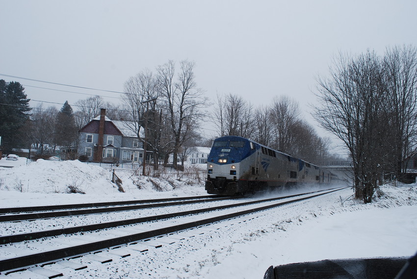 amtrak p448 @ mp142 with snow on the first day of spring: The GreatRails North American Railroad ...