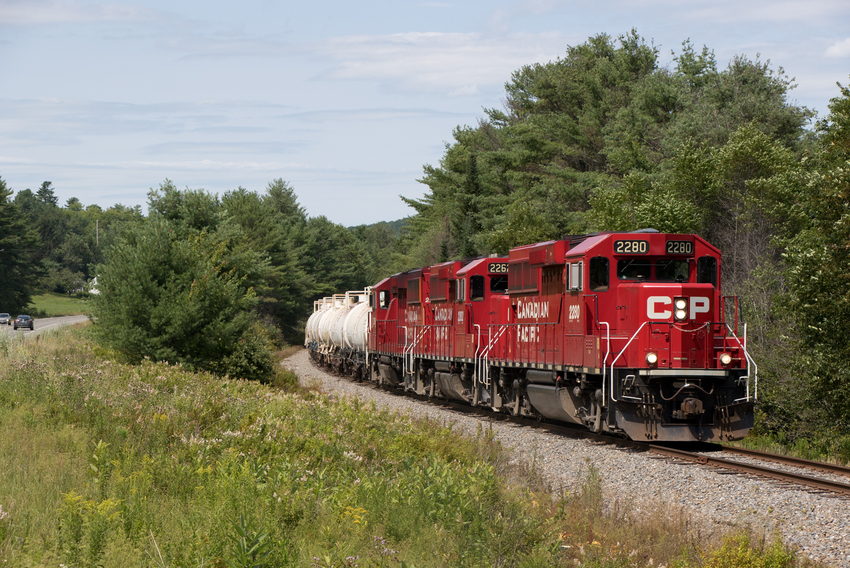 CP 2280 Leads F13 at Muskrat Farm Rd.: The GreatRails North American Railroad Photo Archive