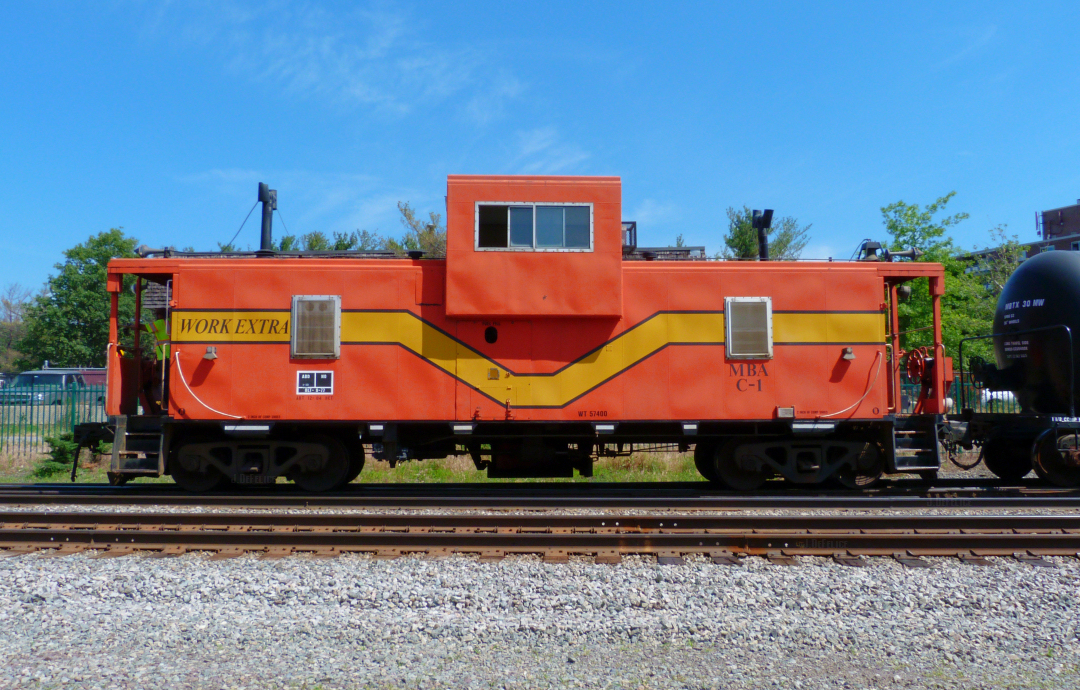 MBTA Caboose C-1: The GreatRails North American Railroad Photo Archive