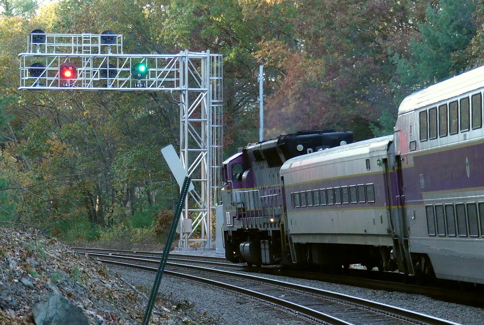 MBTA Train 493 crossing Conant St Weston: The GreatRails North American ...