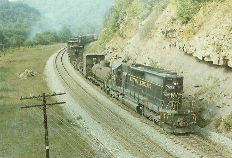 WM SD40 #7595 at Garrett, PA.: The GreatRails North American Railroad ...