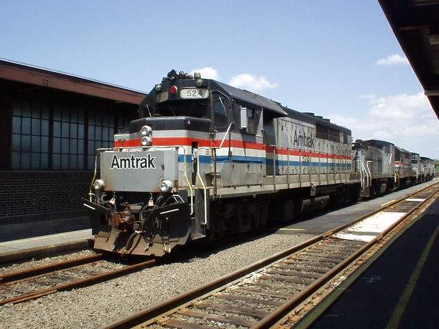 AMT GP40 #524 at Union Station in Springfield, Mass.: The GreatRails ...