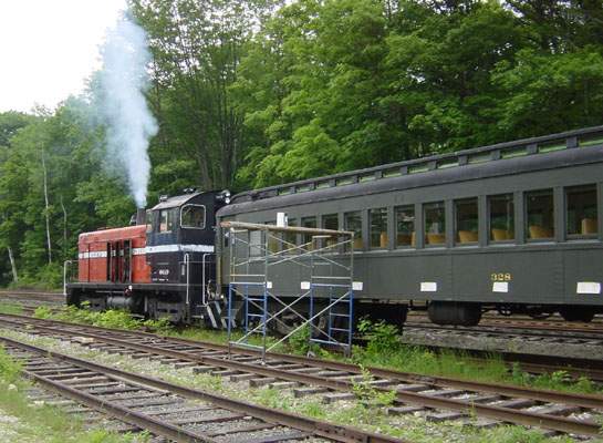 Lettering of two repainted passenger coaches: The GreatRails North ...