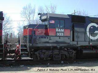 B&M GP40 333: The GreatRails North American Railroad Photo Archive