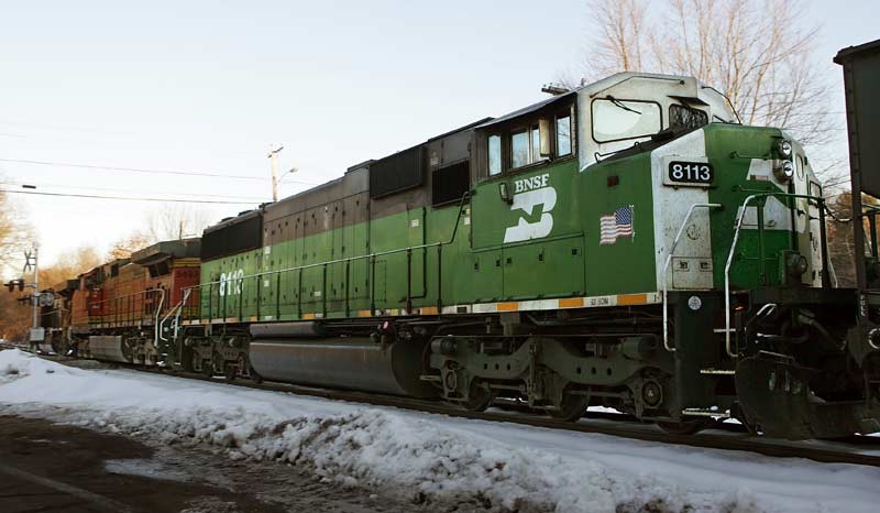 BN (BNSF) 8113, a SD-60m on NHB-13 at Westford: The GreatRails North ...