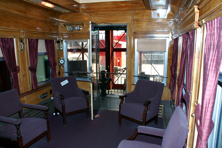 Interior of observation car: The GreatRails North American Railroad ...