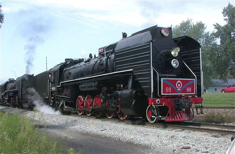 Steam Triple-Header on Iowa Interstate, Bureau Jct. IL, Sept. 16, 2006 ...