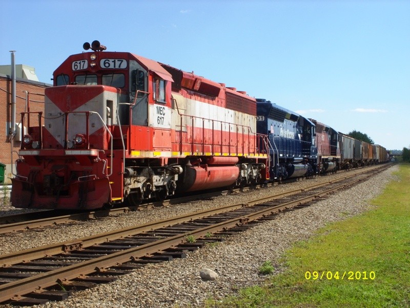 MEC#617e is in the lead of this east faced train at Congress: The ...