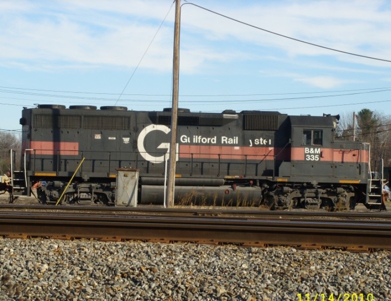 BM#335w on track 217 east side of the office.MEC#616 is with this ...