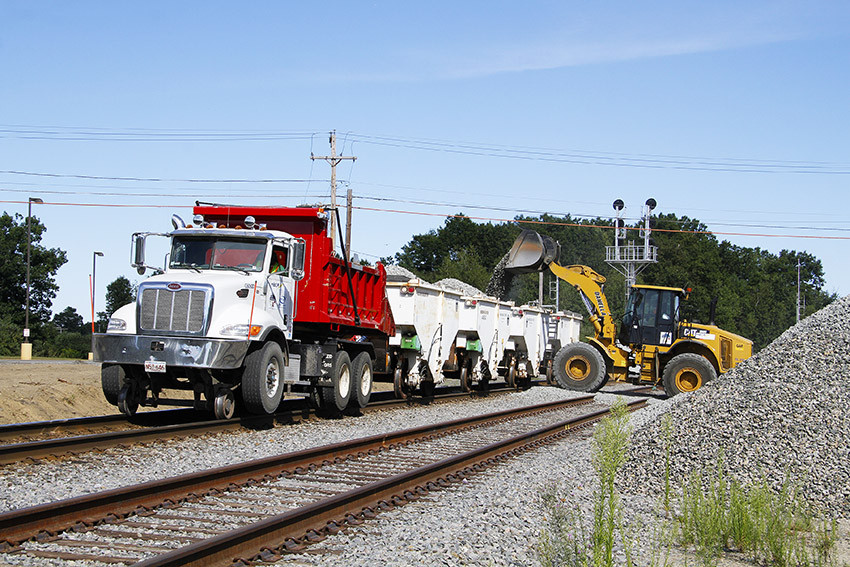 MBTA Ballast Train / Truck @ the Willows: The GreatRails North American ...