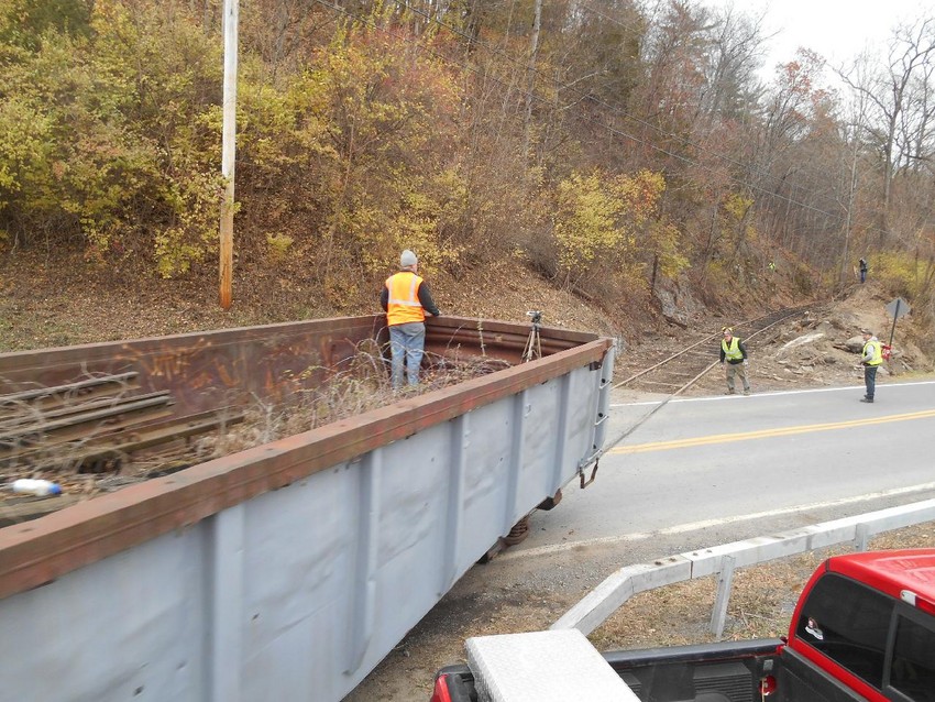 CMRR Storage Train Crosses Hurley Mountain Road: The GreatRails North ...