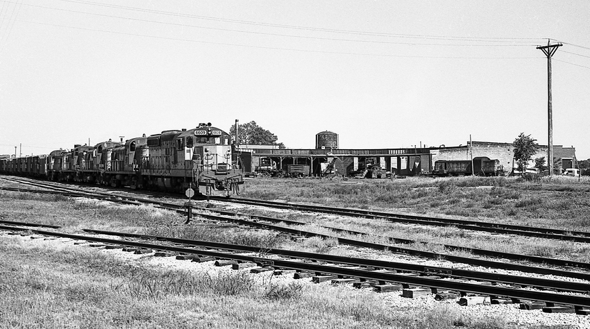 C&NW Eastbound Freight Passing Huron, SD Roundhouse: The GreatRails ...
