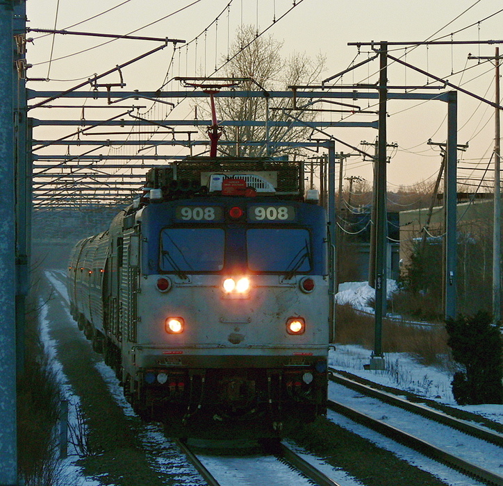Amtrak 66 arrives RTE: The GreatRails North American Railroad Photo Archive