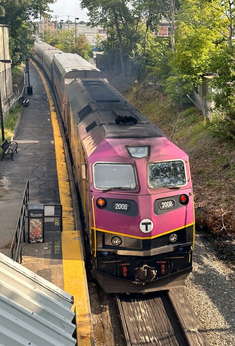 MBTA departing Needham Heights for South Station: The GreatRails North ...