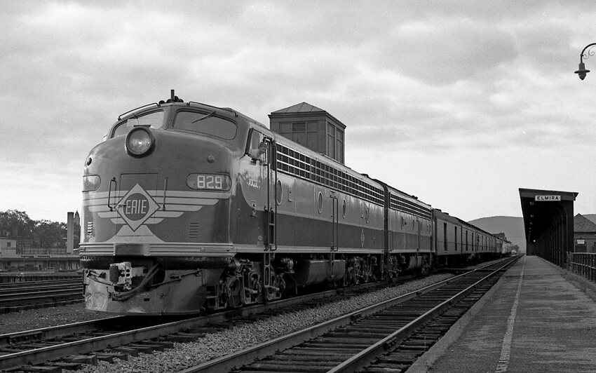 Erie RR #7 Pacific Express at Elmira 1958: The GreatRails North ...